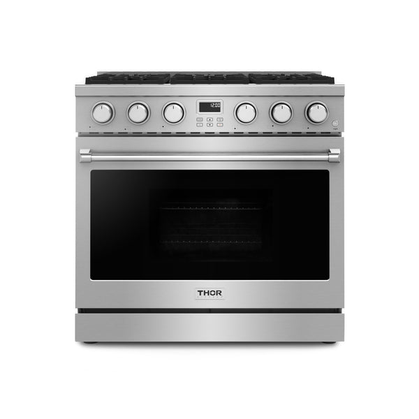 ARG36 - 36 Inch Contemporary Professional Gas Range in Stainless Steel ...